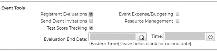 *Evaluations Module – Learning Stream & GoSignMeUp Support