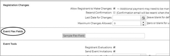 *Event Flex Fields – Learning Stream & GoSignMeUp Gold Support